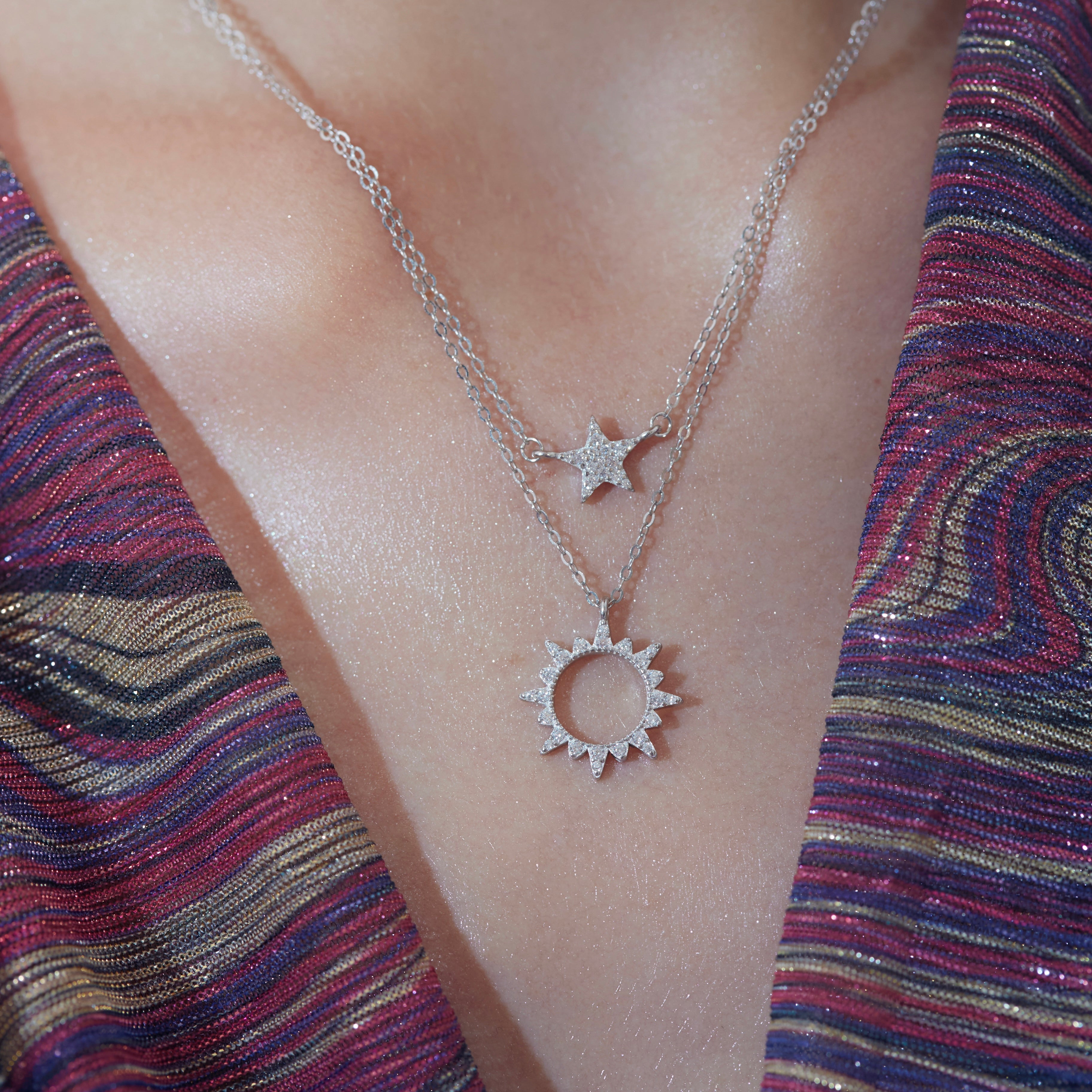 INTERGALACTIC Double Pendant Necklace – NIKIBEE