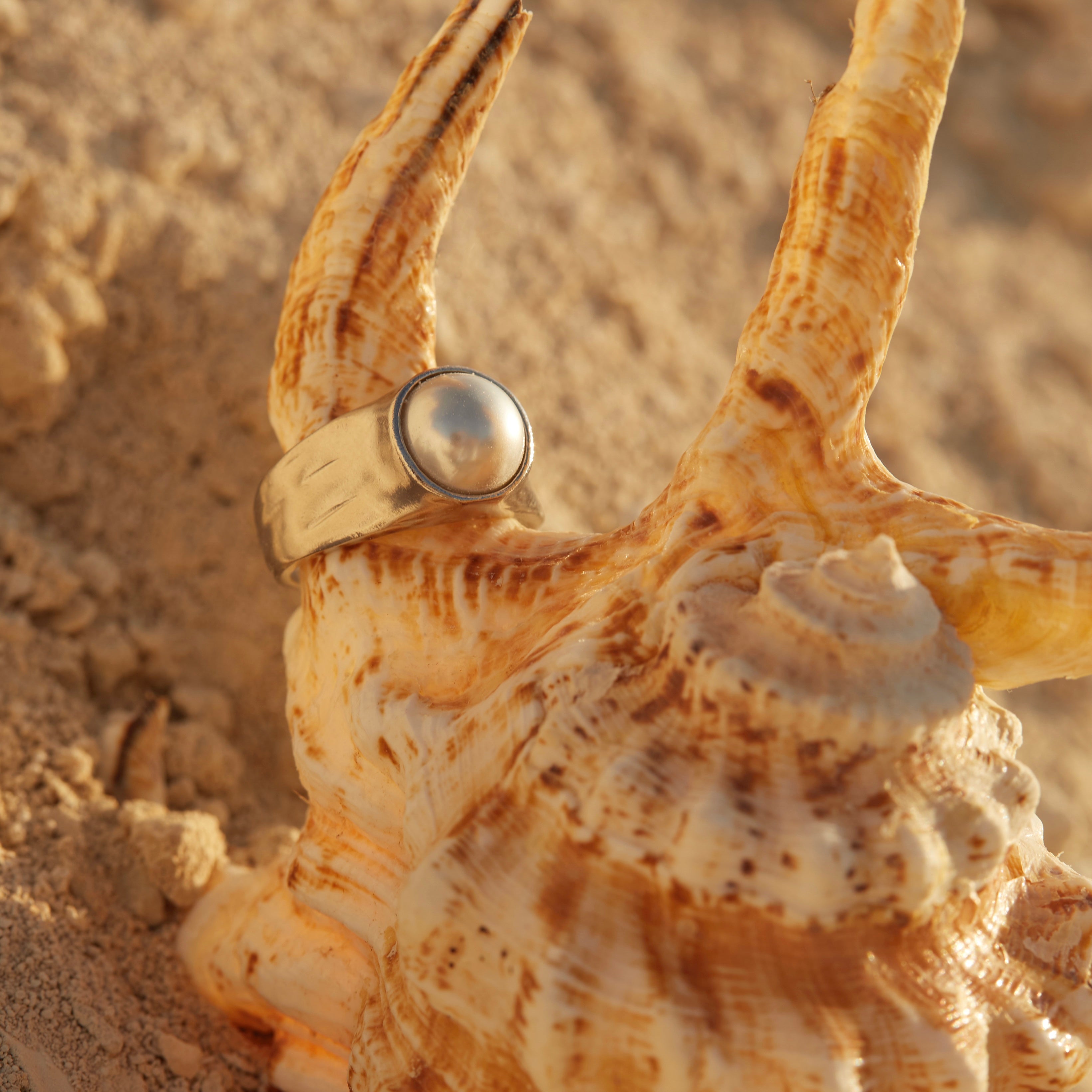 CAVE PEARL Ring - Silver – NIKIBEE